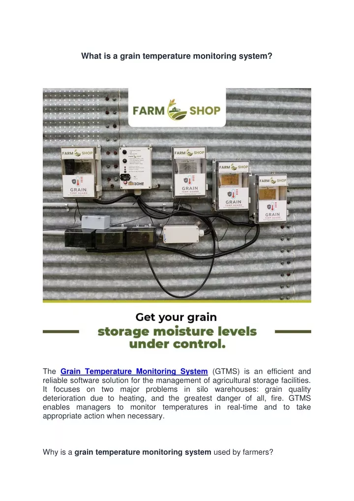 Ppt What Is A Grain Temperature Monitoring System Powerpoint