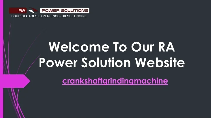 PPT - Crankshaft Grinding Machine- Machining of Crankshaft – RA Power ...