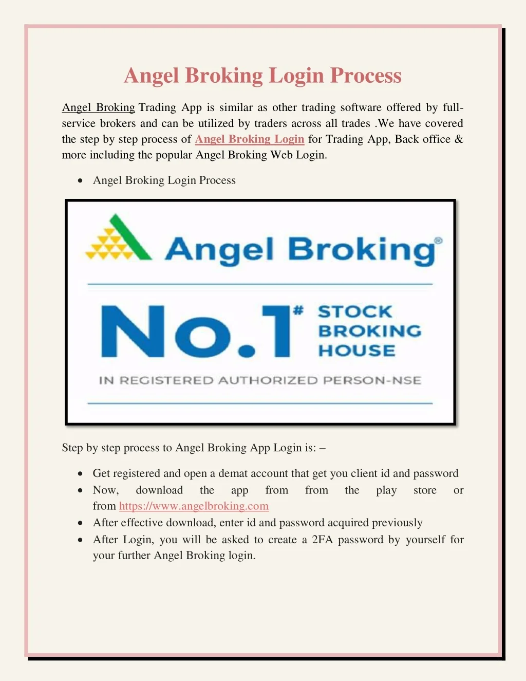 PPT - Angel Broking Login Process PowerPoint Presentation, free ...