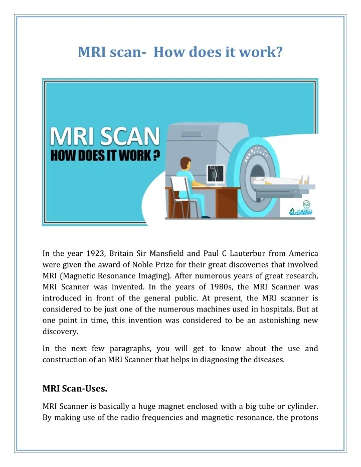 PPT - MRI scan- How does it work PowerPoint Presentation, free download ...