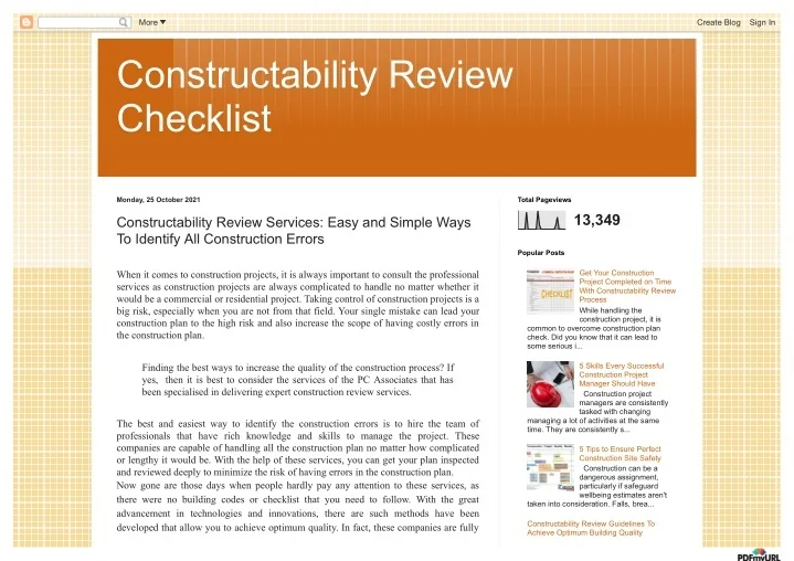PPT - Constructability Review Services: Easy and Simple Ways To ...