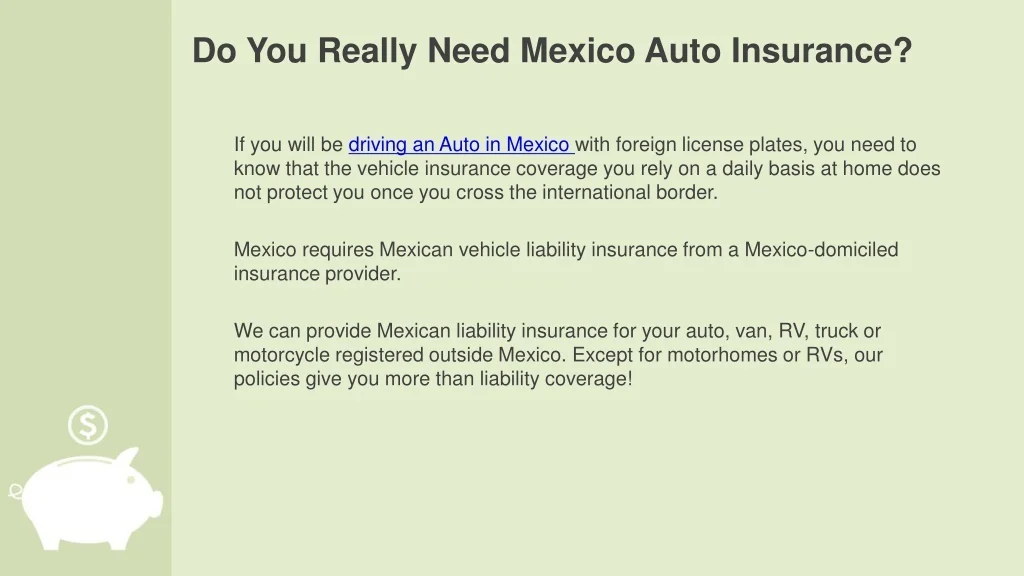 PPT - The Importance of auto insurance in Mexico PowerPoint ...