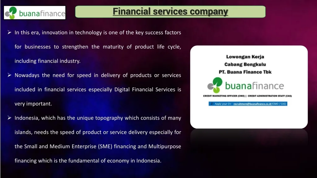 PPT - Undergo our excellent financial services company in Indonesia ...
