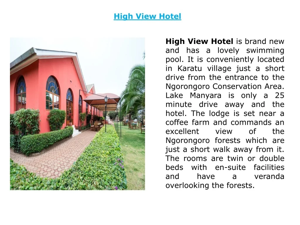 PPT - Best Luxury Hotels & Lodges In Tanzania PowerPoint Presentation ...