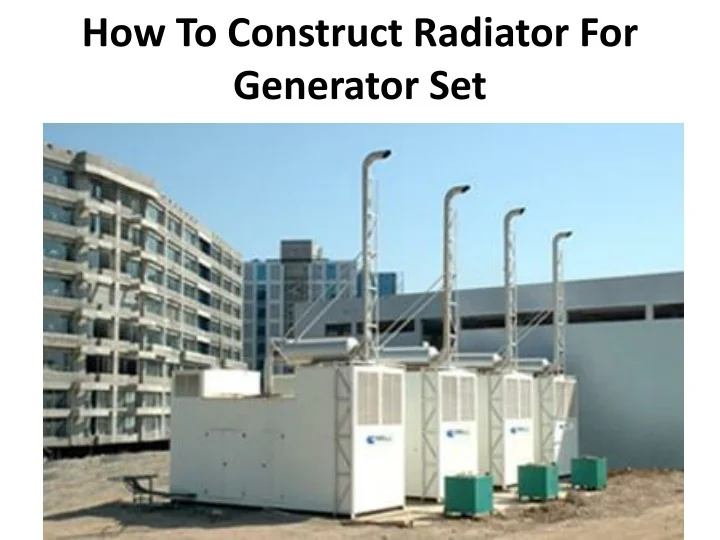 PPT - Precautions at using a diesel generator set radiator PowerPoint ...