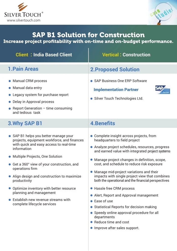 PPT - SAP BUSINESS ONE FOR CONSTRUCTION INDUSTRY PowerPoint ...