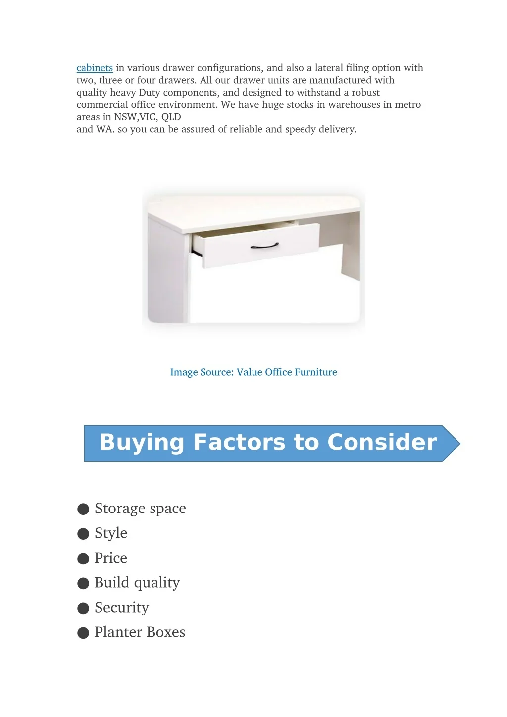 PPT - Modern & Contemporary Office Drawer & Cabinets - Value Office ...