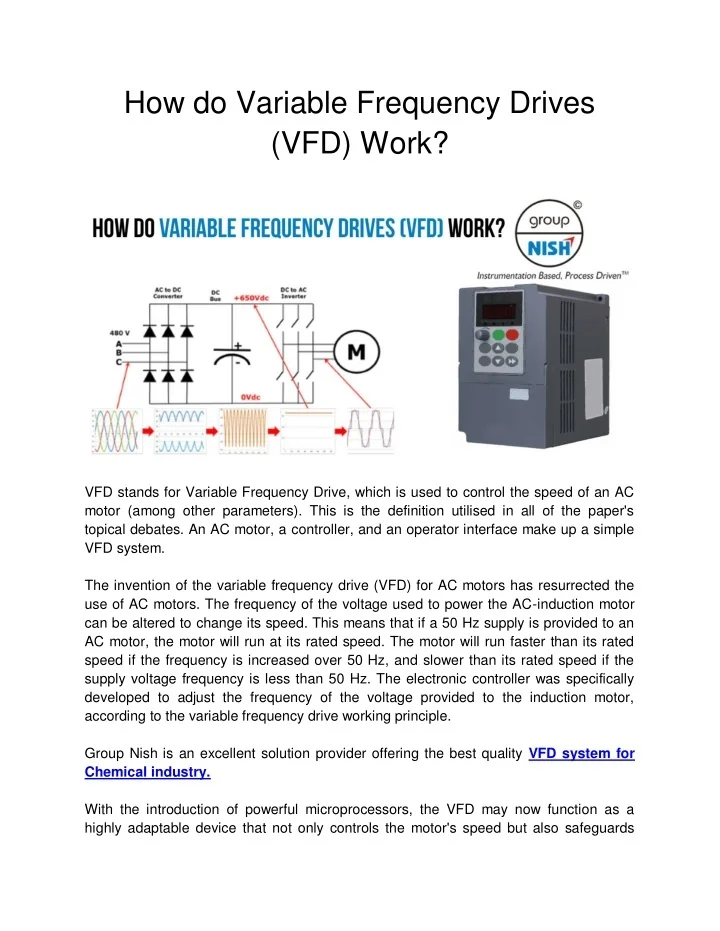 PPT - How do Variable Frequency Drives (VFD) Work? PowerPoint ...