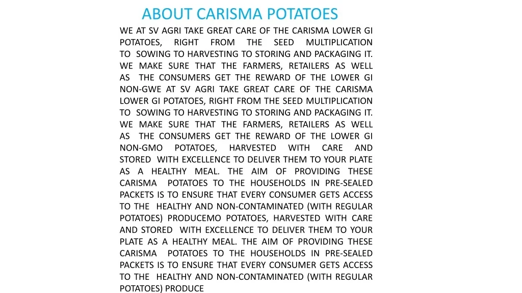 PPT - order fresh and healthy potatoes online in delhi PowerPoint ...