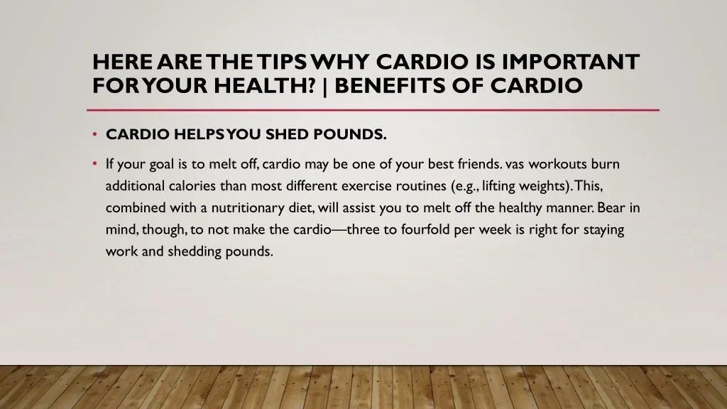 PPT - Why cardio is important for your health Benefits of cardio ...