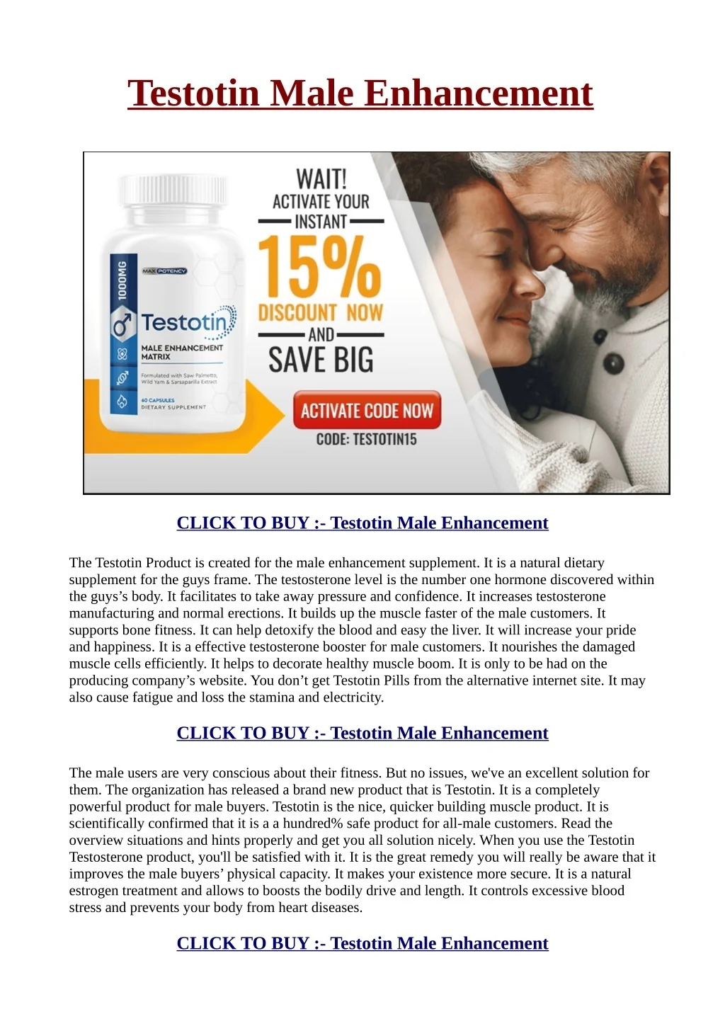 PPT - Testotin Male Enhancement PowerPoint Presentation, free download ...