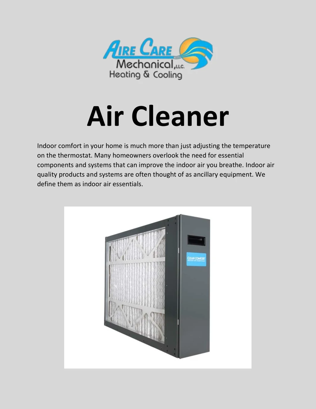 PPT - Air Cleaner PowerPoint Presentation, free download - ID:10928727