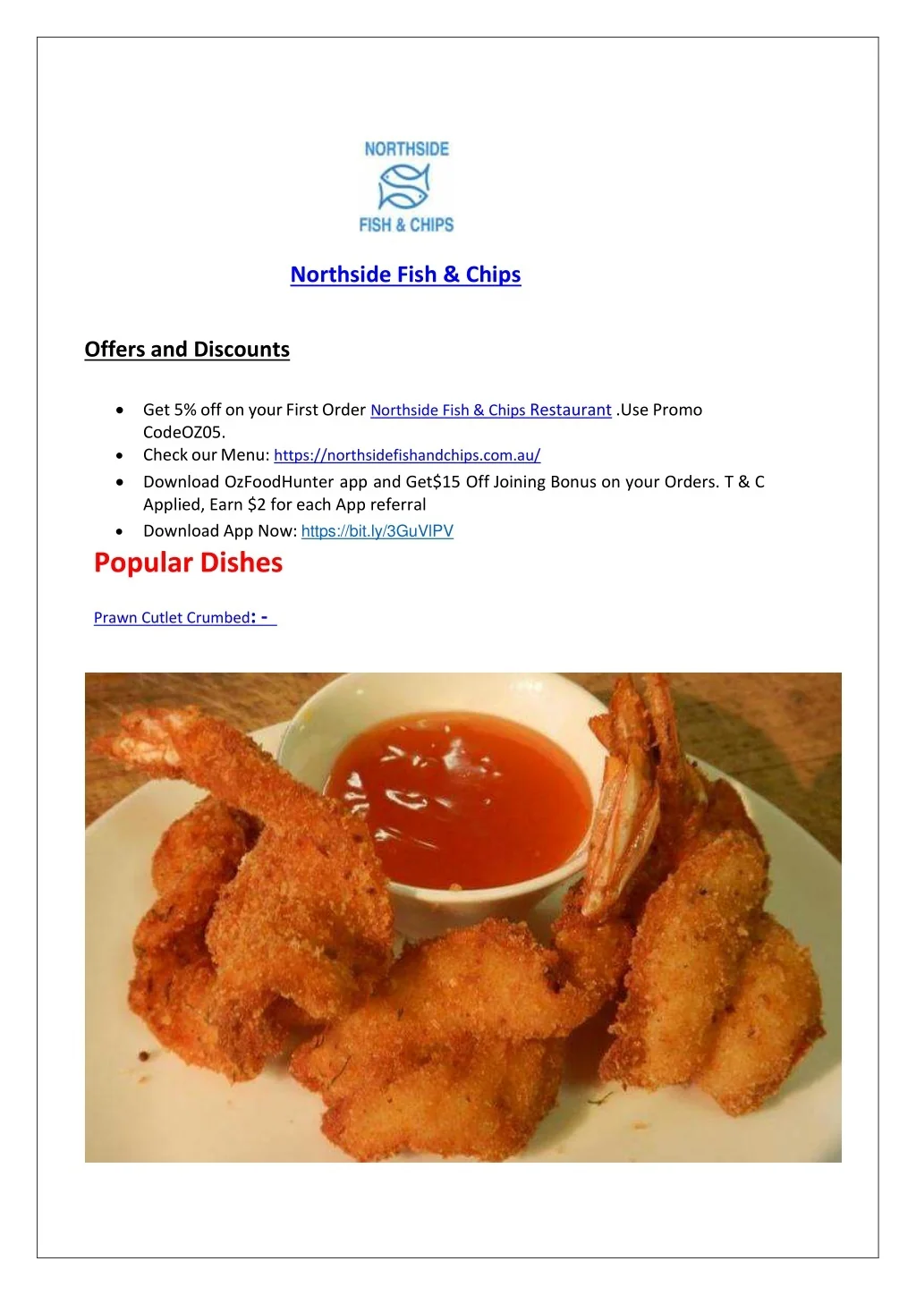 PPT - 5% off - Northside Fish & Chips Restaurant Coffs Harbour, NSW ...