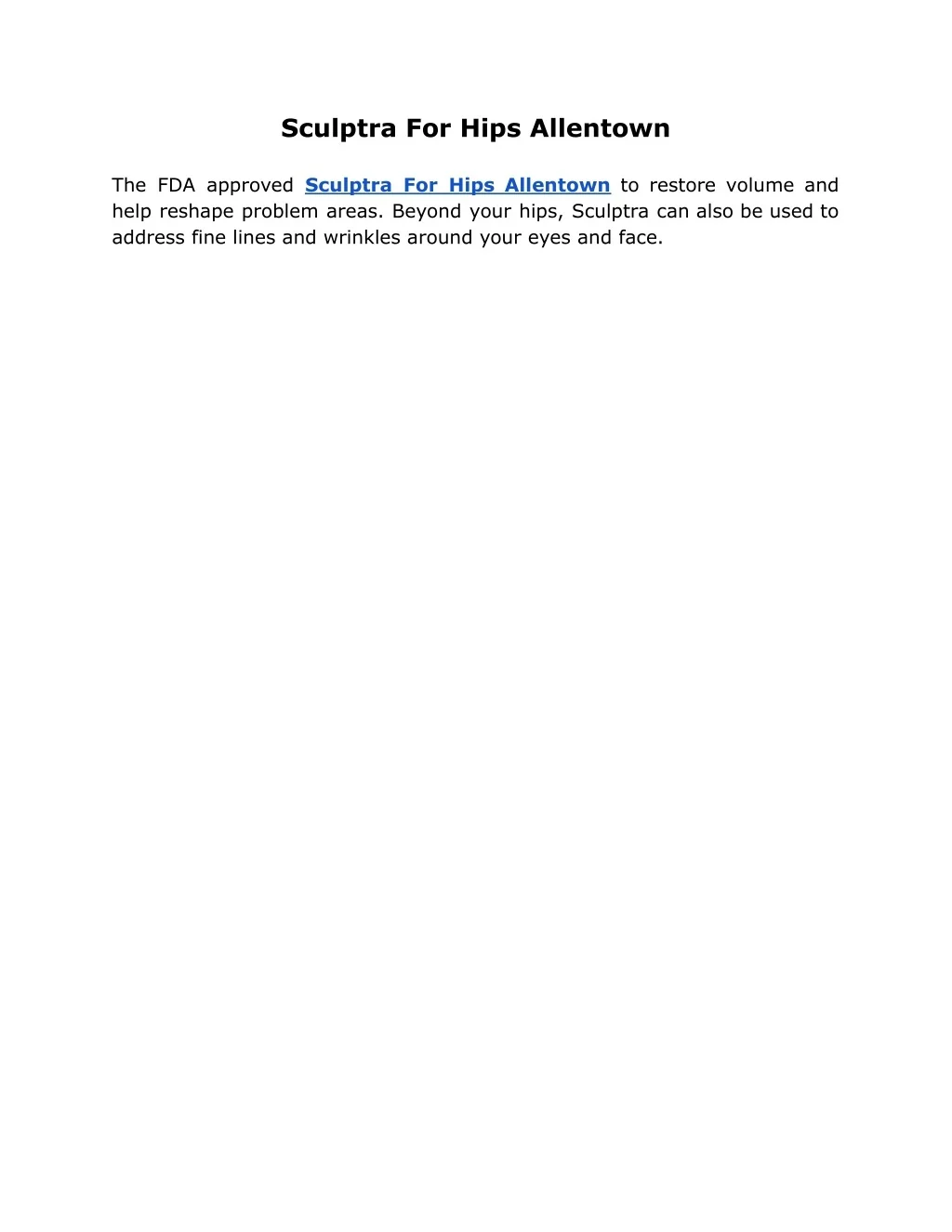 PPT - Sculptra For Hips Allentown PowerPoint Presentation, free ...