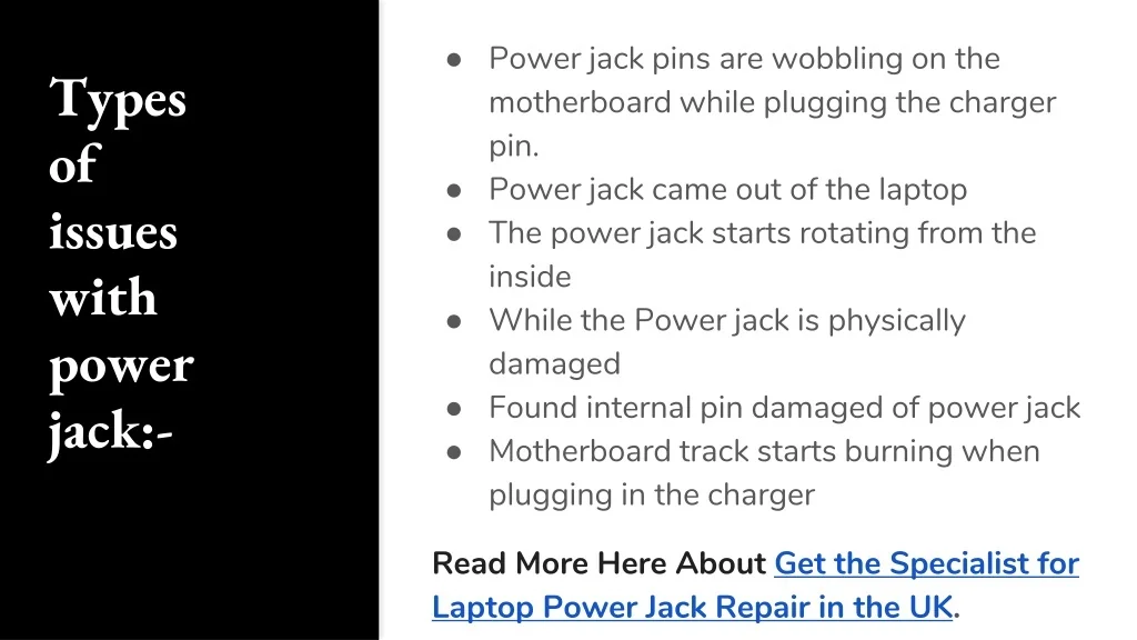 PPT - Get the Specialist for Laptop Power Jack Repair in the UK ...