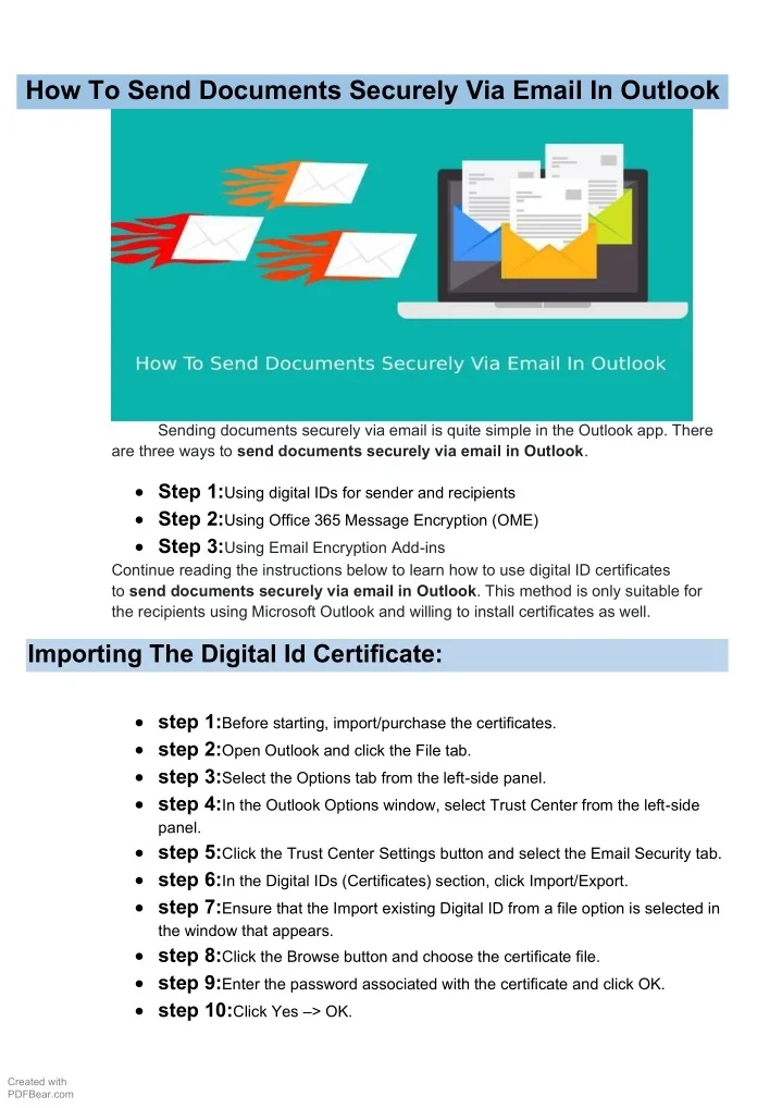 PPT Send Documents Securely Via Email In Outlook pdf PowerPoint Presentation ID 10936982