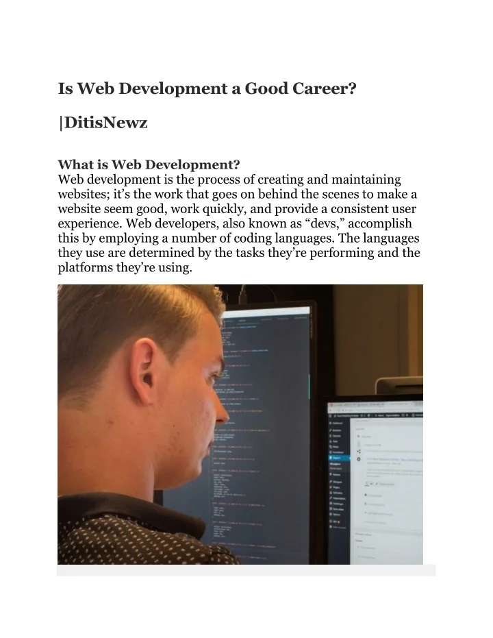 PPT - Is Web Development a Good Career PowerPoint Presentation, free ...