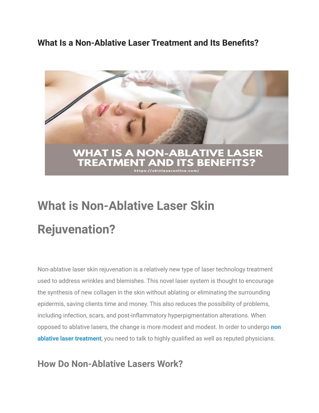 PPT - What is Non-Ablative Laser Skin Rejuvenation? PowerPoint ...