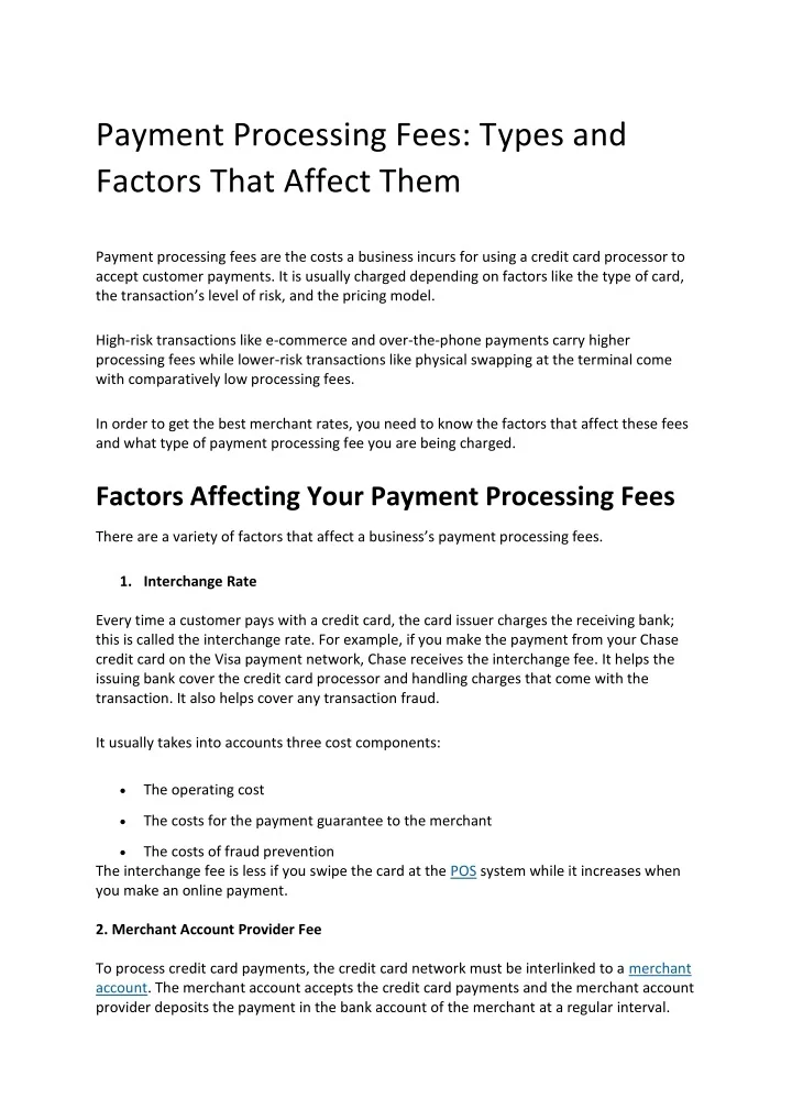 PPT - Payment Processing Fees PowerPoint Presentation, free download ...