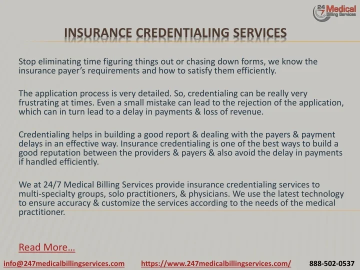 PPT - Insurance Credentialing Services PDF PowerPoint Presentation ...