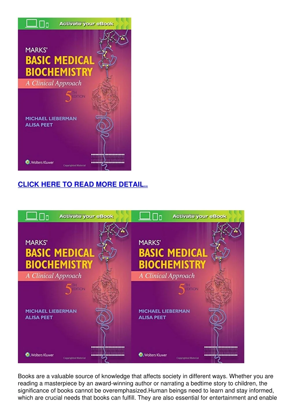 PPT - DOWNLOAD Marks Basic Medical Biochemistry A Clinical Approach ...