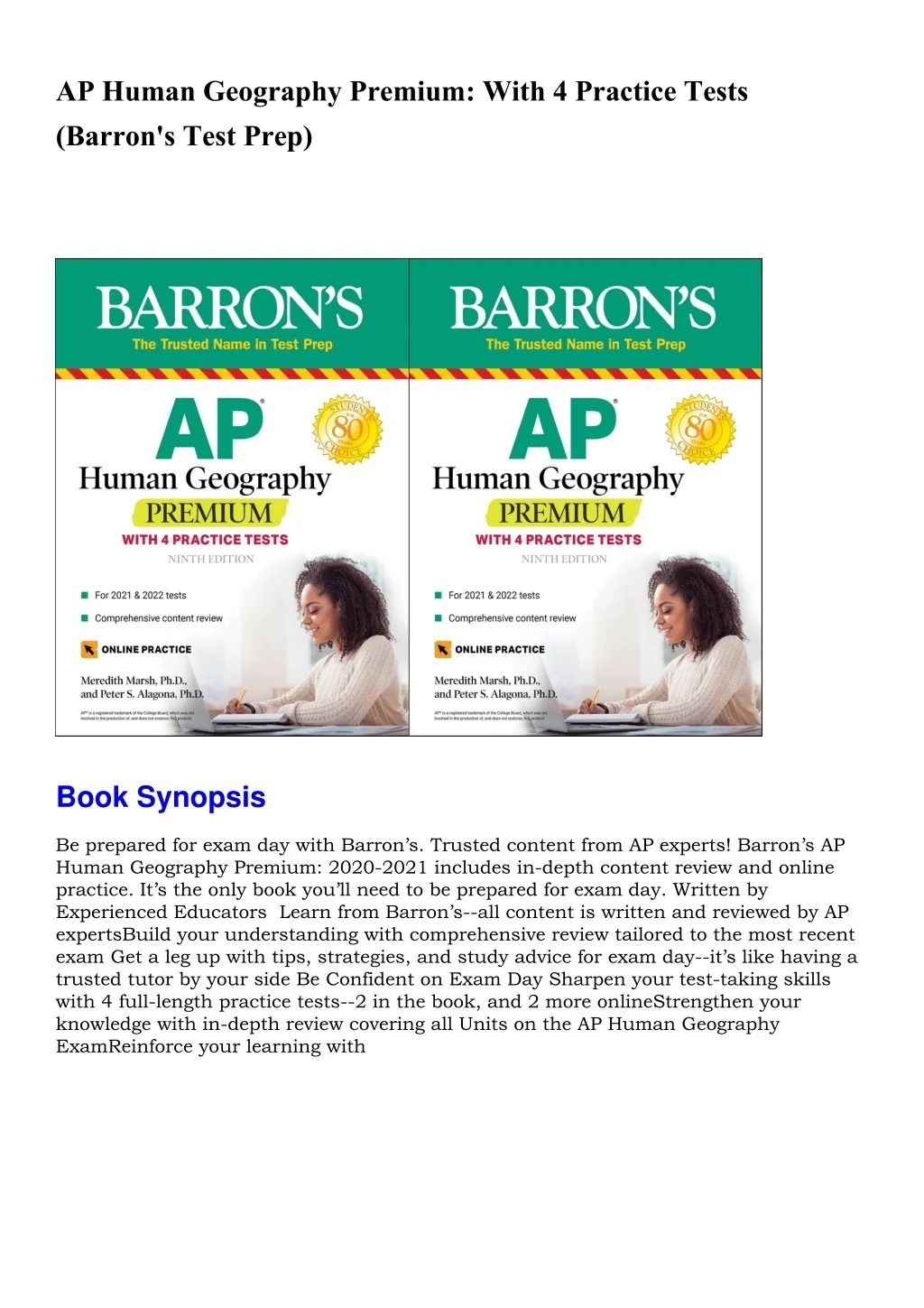 PPT - DOWNLOAD AP Human Geography Premium With 4 Practice Tests Barron ...