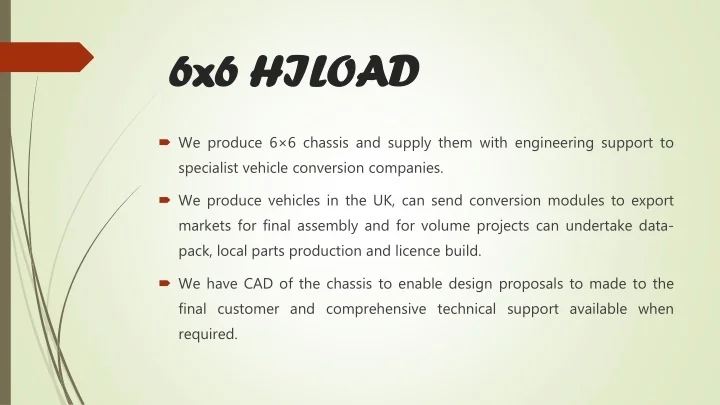 PPT - 6x6 HI Load PowerPoint Presentation, free download - ID:10946561