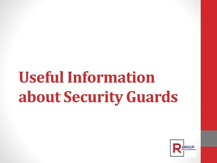 PPT - Useful Information about Security Guards PowerPoint Presentation ...