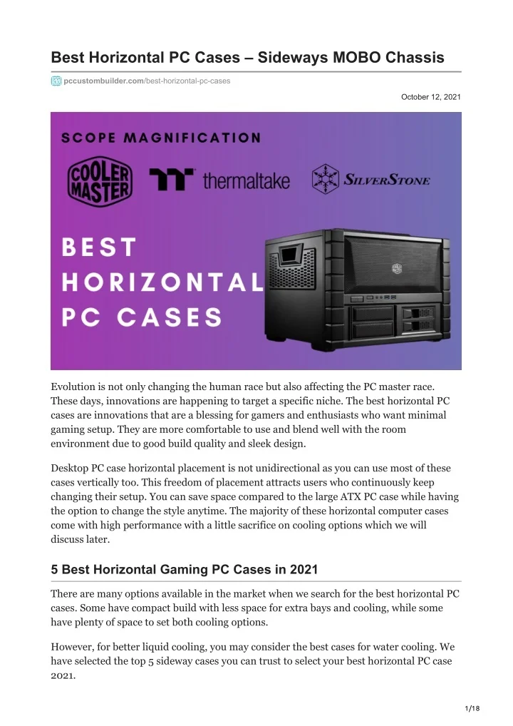 PPT - Best Horizontal PC Cases – Sideways MOBO Chassis PowerPoint ...