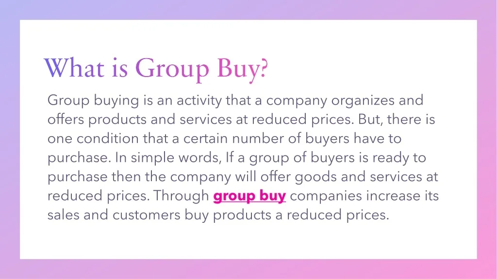 PPT - Things To Know About Group Buying PowerPoint Presentation, free ...