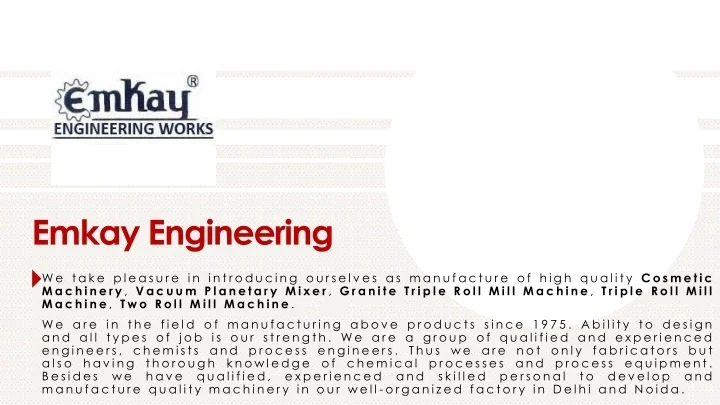 PPT - Vacuum Planetary Mixer Manufacturer - Emkay Engineering ...