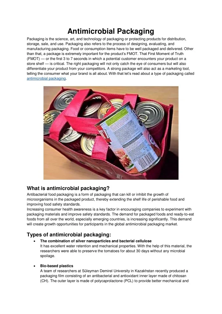 PPT - Antimicrobial Packaging PowerPoint Presentation, free download ...