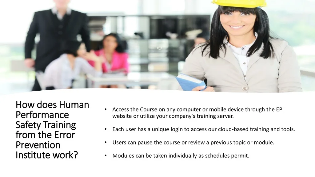 PPT - Human Performance Safety Training for Organizational Excellence ...