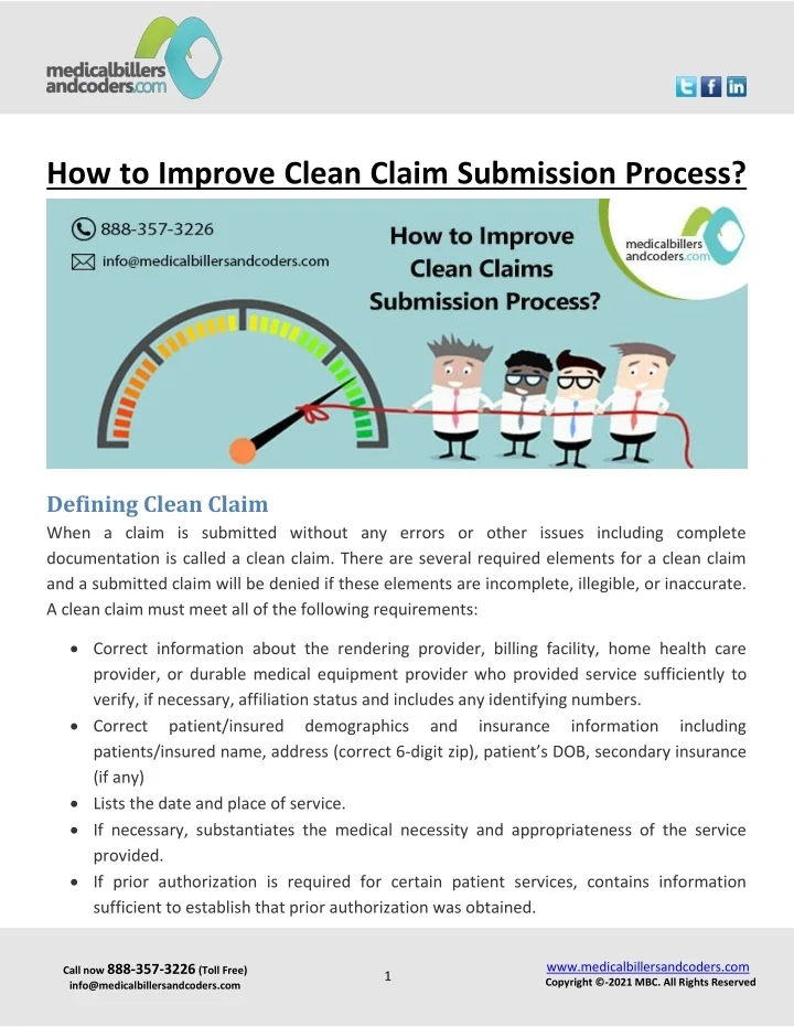 PPT - how-to-improve-clean-claims-submission-process PowerPoint ...