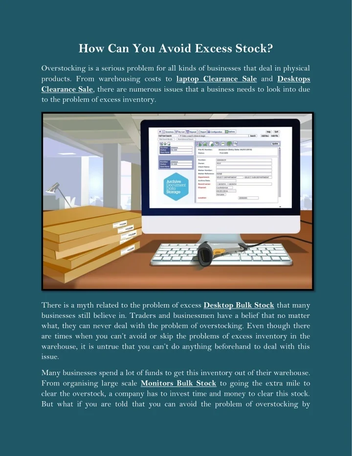 PPT - How can you Avoid Excess Stock PowerPoint Presentation, free ...