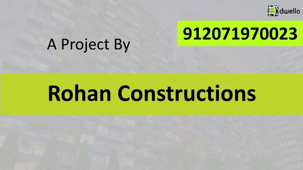 PPT - Silver Gracia By Rohan Constructions At Ravet, Pune - Dwello ...