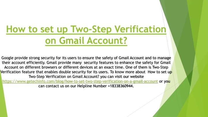 PPT - How to set Two-Step Verification on a Gmail Account? PowerPoint ...