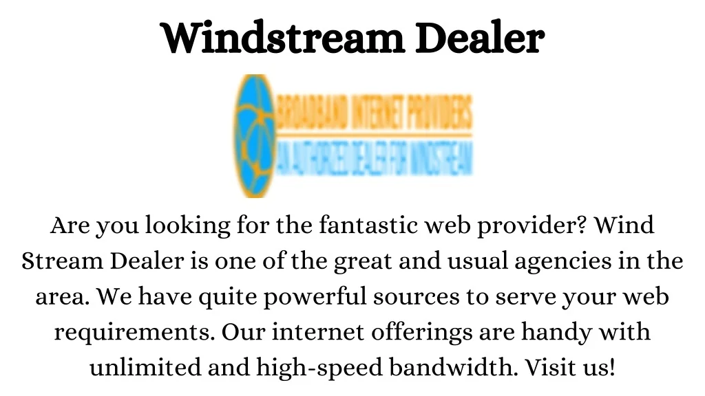 PPT - Best Internet Provider Texarkana | Windstream Dealer PowerPoint ...