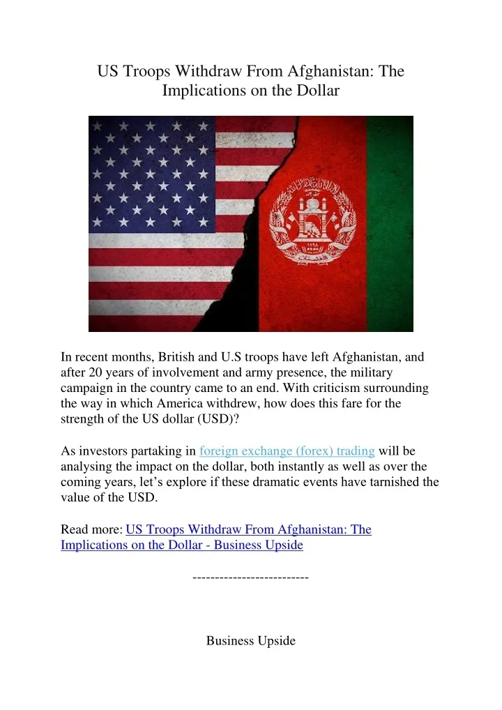 PPT - US Troops Withdraw From Afghanistan PowerPoint Presentation, free ...