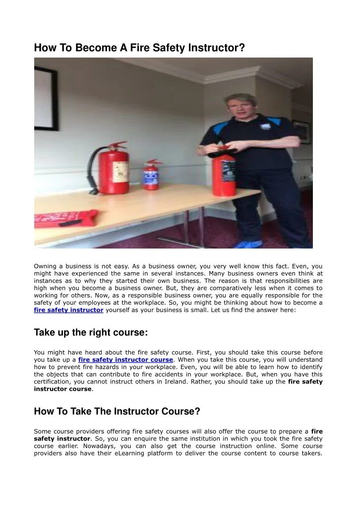 PPT - fire safety instructor PowerPoint Presentation, free download ...