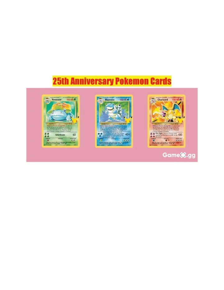 PPT - 25th Anniversary Pokemon Cards PowerPoint Presentation, free ...