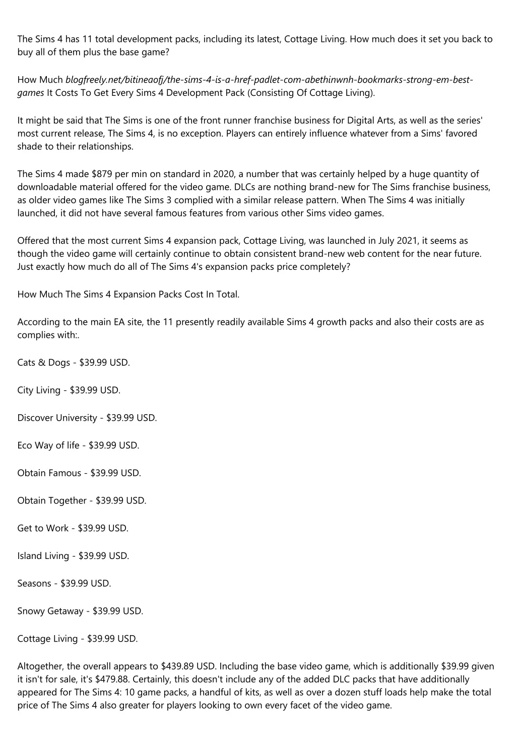 PPT - Just How Much All Sims 4 Development Loads Cost (Including ...