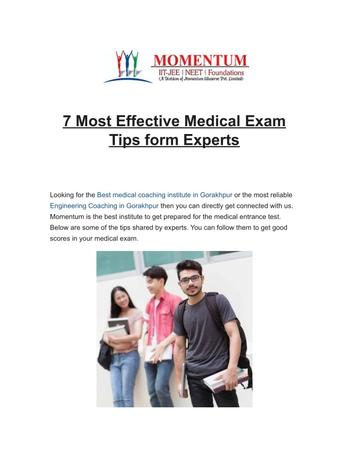 PPT - 7 Most Effective Medical Exam Tips form Experts PowerPoint ...