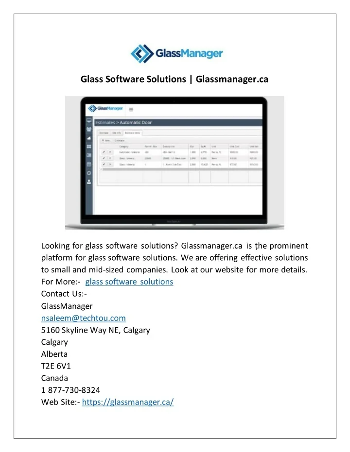 PPT - Glass Software Solutions PowerPoint Presentation, free download ...