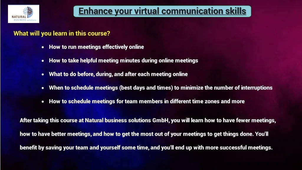 PPT - How to lead online meetings and enhance your virtual ...