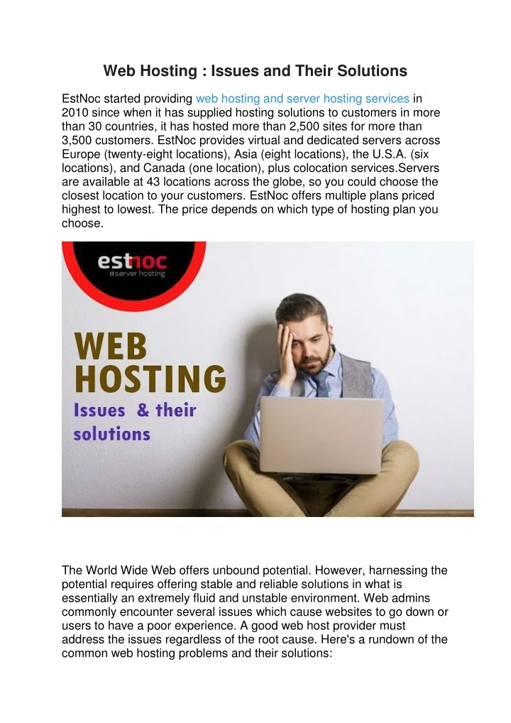 PPT - Web Hosting - Issues and Their Solutions PowerPoint Presentation ...