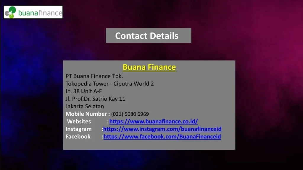 PPT - Indonesian financial services company - Buana Finance PowerPoint ...