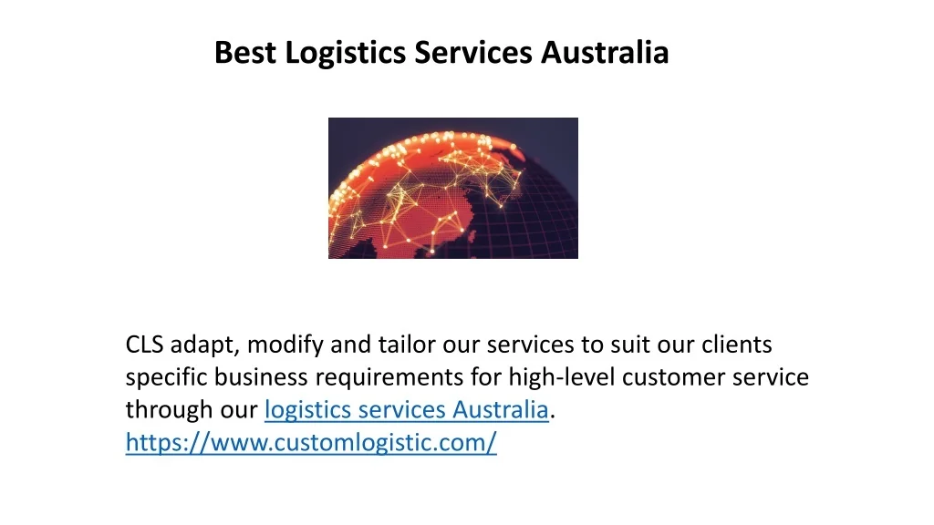 PPT - Affordable Logistic Companies Australia PowerPoint Presentation ...