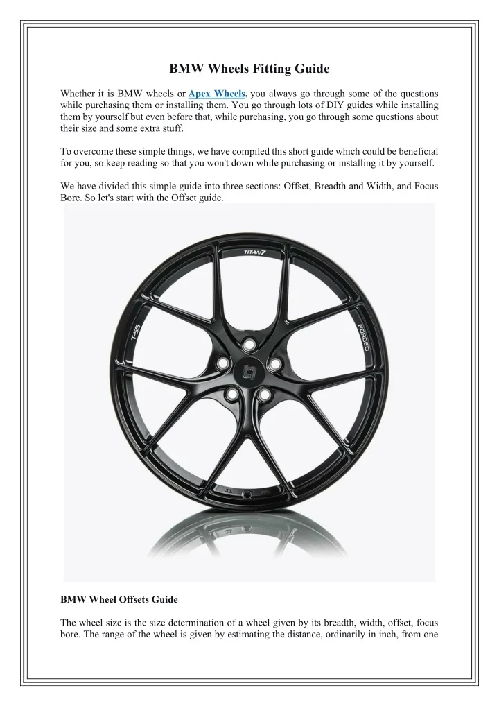 PPT - BMW Wheels Fitting Guide PowerPoint Presentation, free download ...