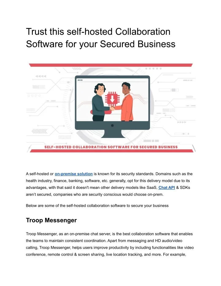 PPT - Trust this self-hosted Collaboration Software for your Secured ...